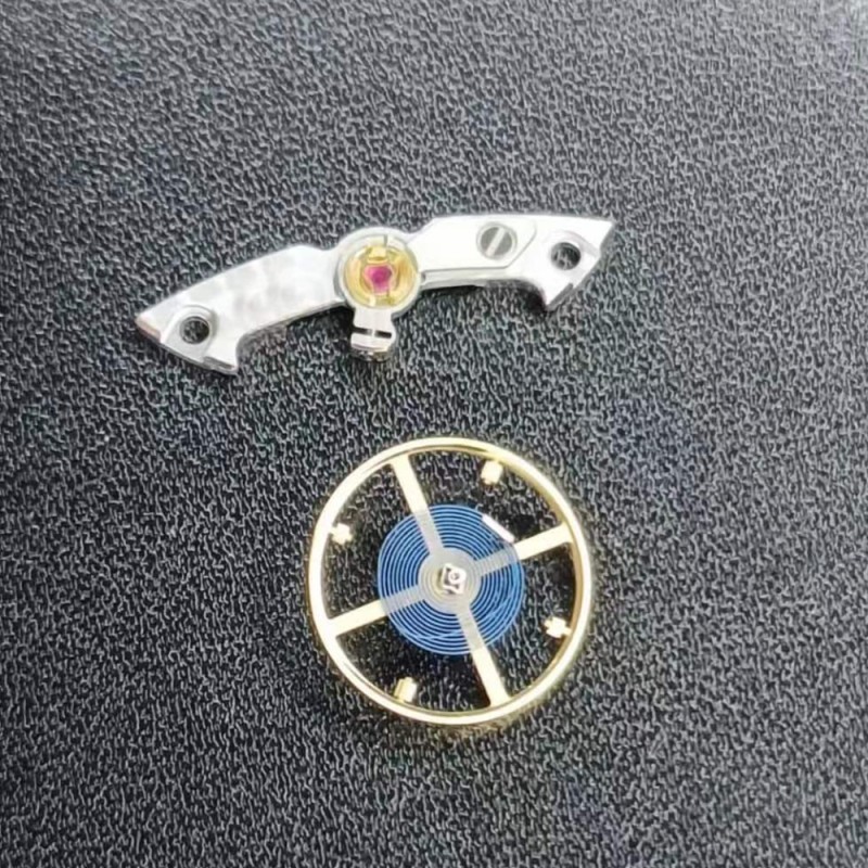 Original Blue Spring Balance and Balance Bridge For Rolex 3135 Movement ...